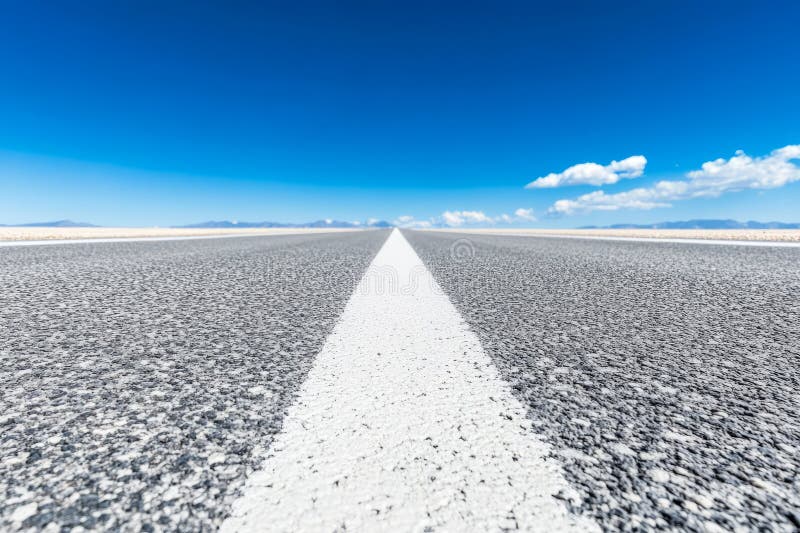 White dashed lane markings stock image. Image of sunset - 350973255