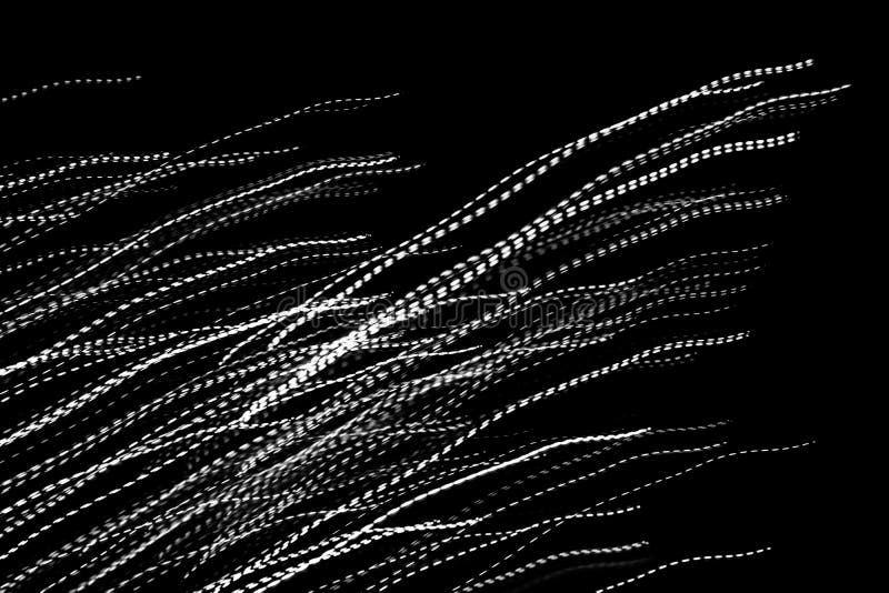 White Dashed Lines of Lights on a Black Background Stock Photo - Image ...
