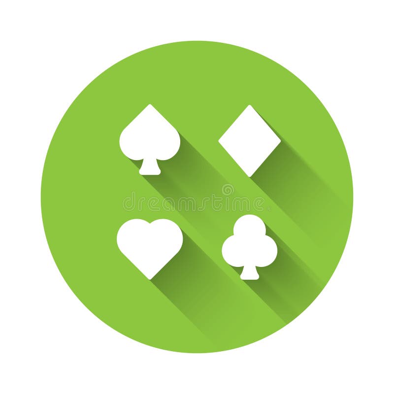 White Deck of Playing Cards Icon Isolated with Long Shadow. Casino ...
