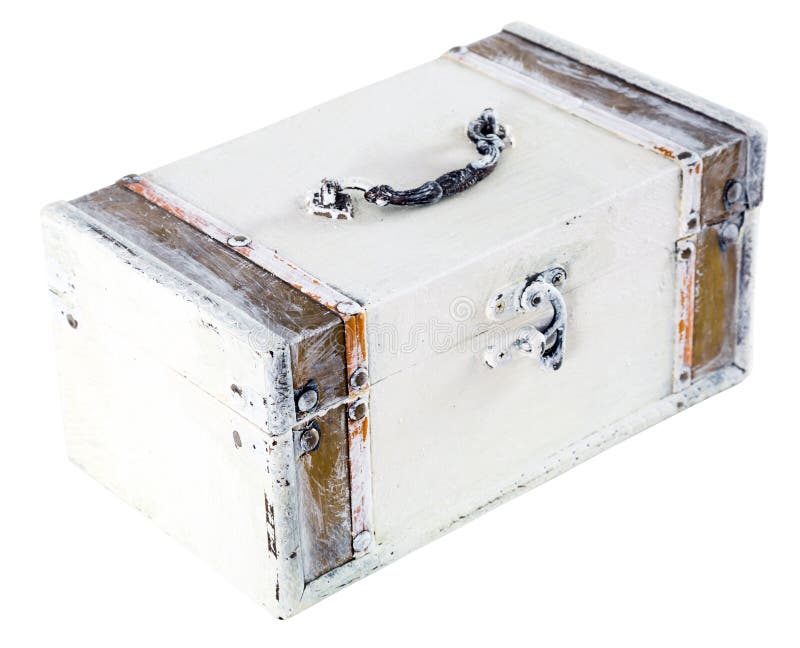 White decorative box stock photo. Image of safe, form - 213769718