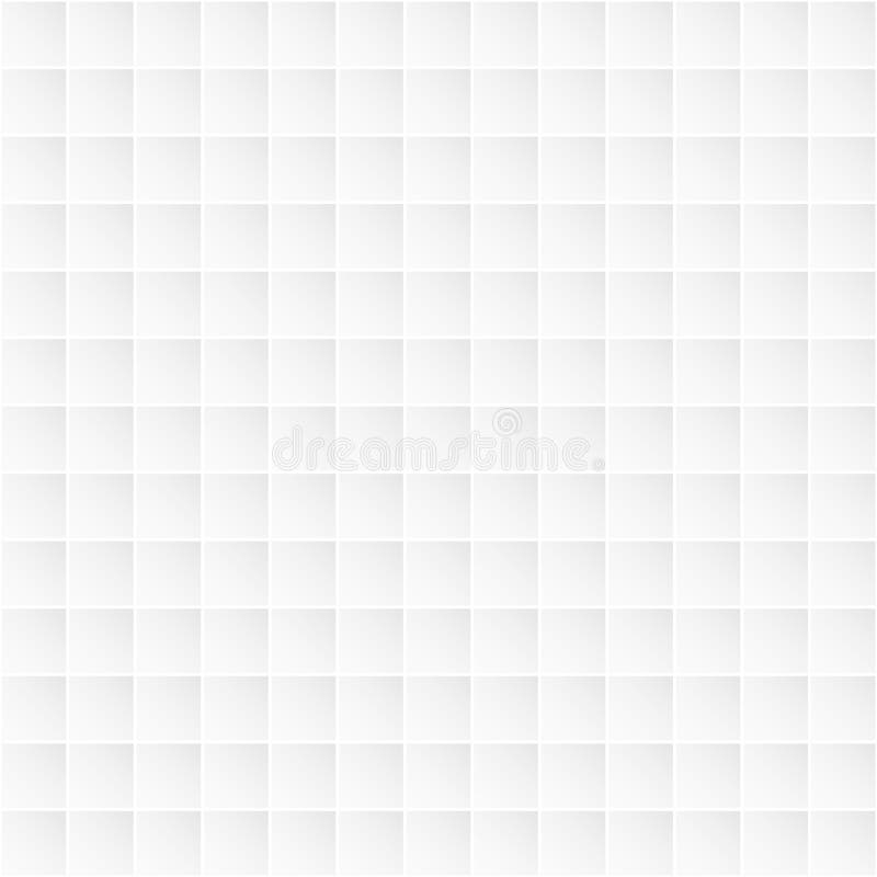 White Decorative Geometric Texture. Seamless Squares Pattern Stock ...