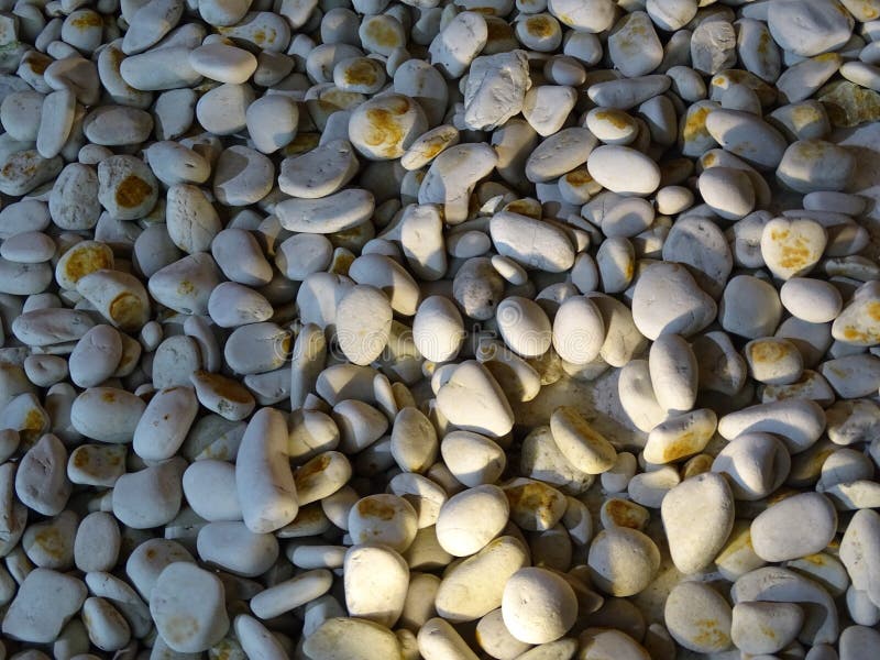 White Decorative Natural Stone with Light from the Lamp Stock Image ...