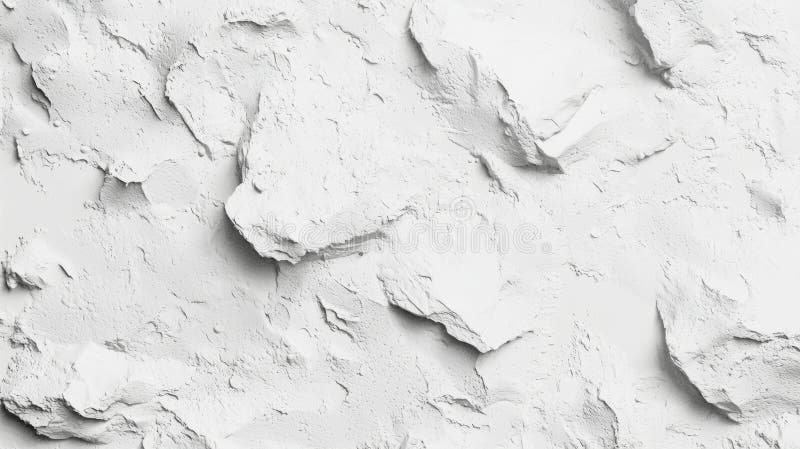 White Decorative Plaster Texture Forming an Abstract Relief Pattern on ...