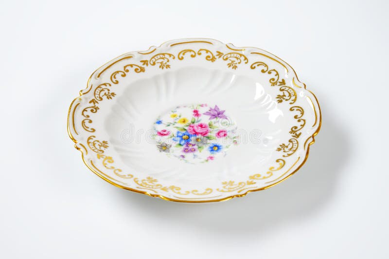 White decorative plate stock photo. Image of isolated - 52002340