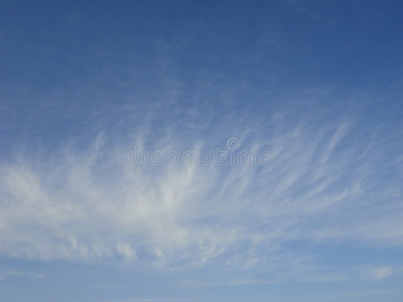 White Delicate Clouds in Blue Sky of Autumn Stock Photo - Image of open ...