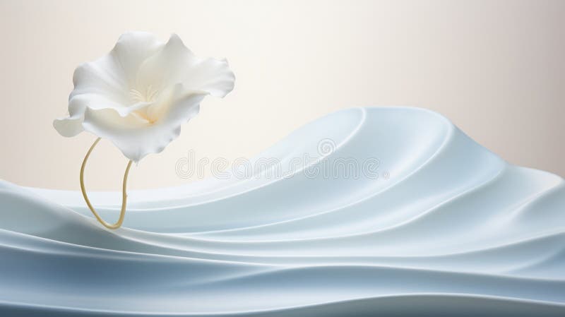 White Delicate Flower on a Light Background. Stock Photo - Image of ...