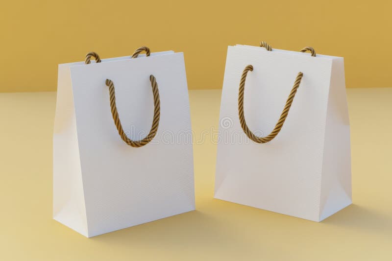 A White Delivery Bag Mockup with a Strap, Front View Stock Image ...