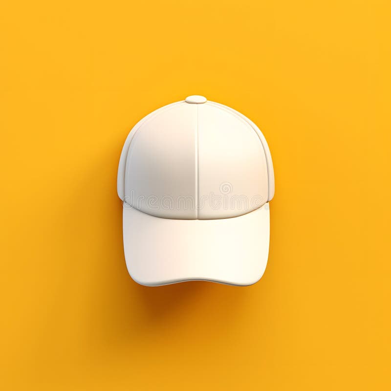 White Delivery Cap on Bright Orange Background. Generative AI Stock ...