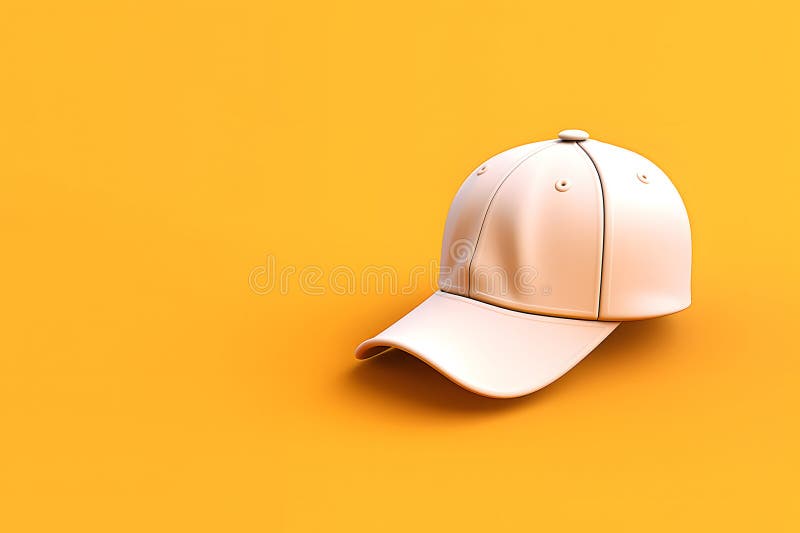 White Delivery Cap on Bright Orange Background. Generative AI Stock ...
