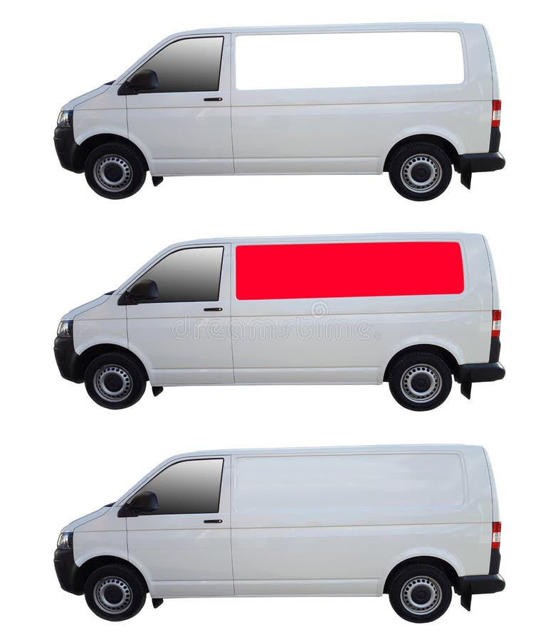 White Delivery Van for Goods Stock Image - Image of copy, carry: 111470335