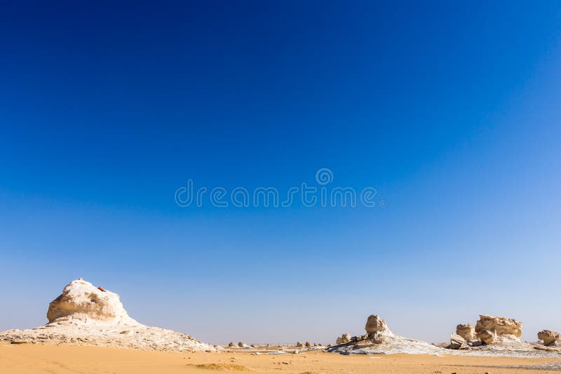 The White Desert at Farafra in the Sahara of Egypt. Stock Photo - Image ...