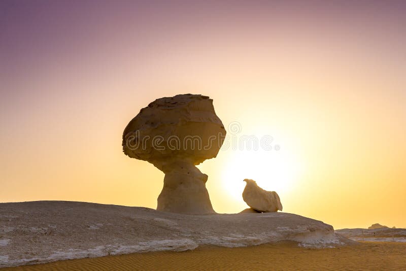 The White Desert at Farafra in the Sahara of Egypt Stock Photo - Image ...