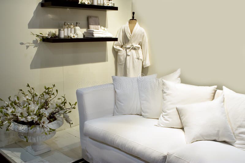 White Design for Spa Interior Stock Photo - Image of white, stylish ...