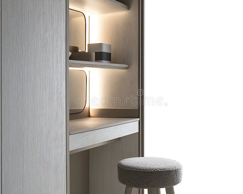 White Desk Small Stool Mirror Stock Photos - Free & Royalty-Free Stock ...