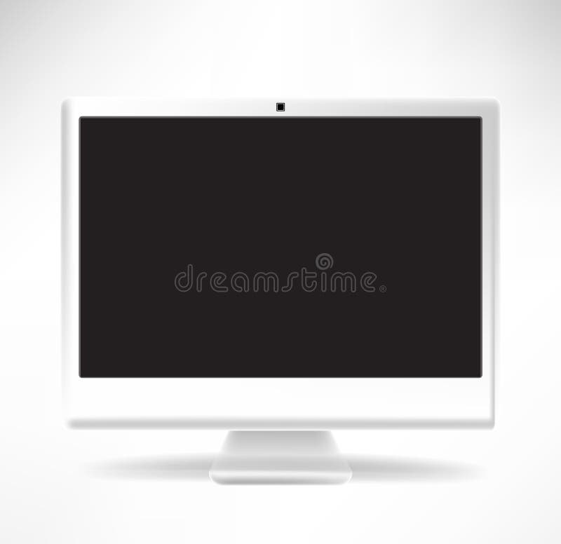 White desktop computer stock vector. Illustration of studio - 21620025