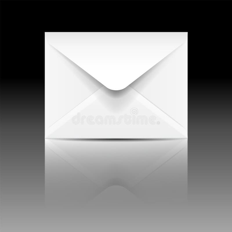 White detailed envelope. stock vector. Illustration of post - 29634815