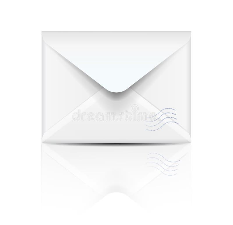 White detailed envelope. stock vector. Illustration of office - 30779070