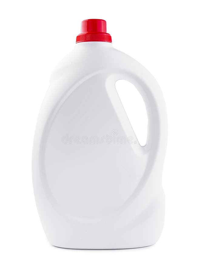 Red Detergent Bottle Isolated on White Stock Image - Image of soap ...
