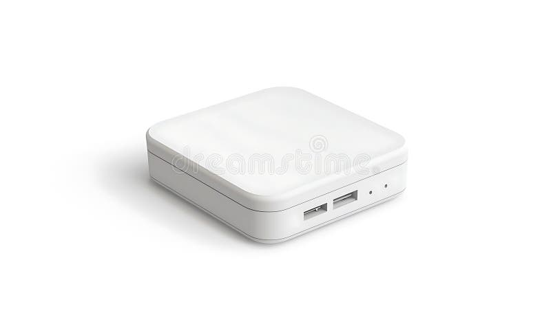A White Device with a Black Logo on it Stock Illustration ...
