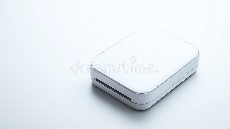 A White Device with a Square Shape Stock Illustration - Illustration of charging, minimalistic ...