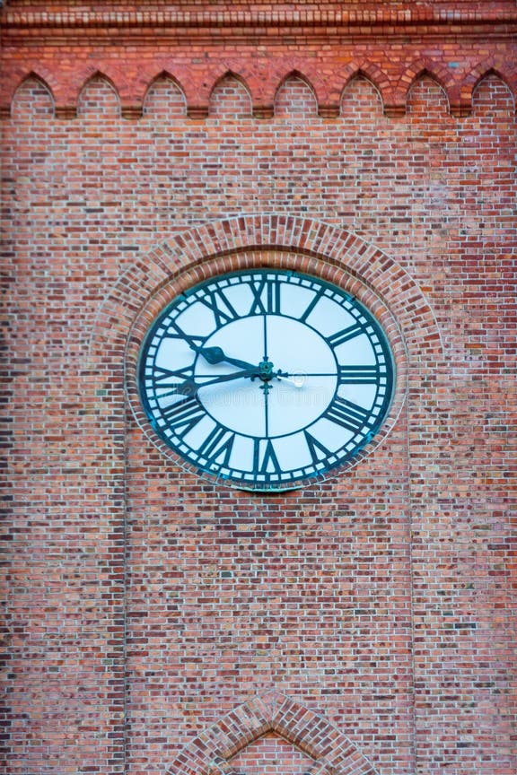 White Dial Clock stock photo. Image of building, analog - 160655254