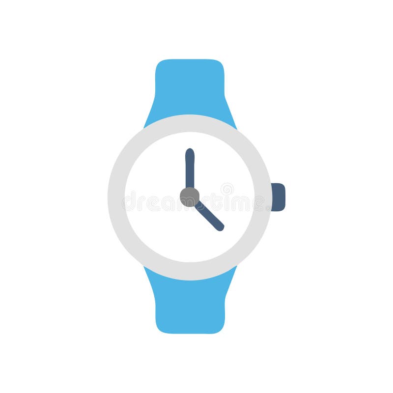 White Dial Watch Icon stock vector. Illustration of unique - 351575682