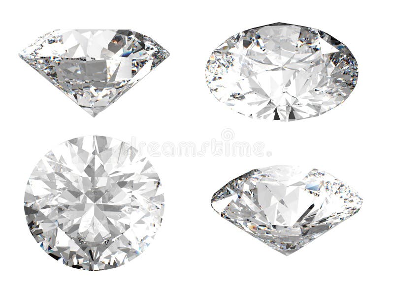 White Diamond in Different Angles Stock Illustration - Illustration of ...