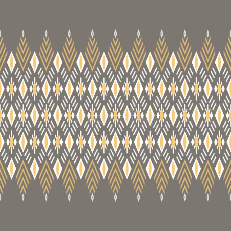 White Diamond Shaped Border Seamless Pattern on Gray Background Stock ...