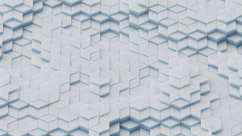 White Diamond Shaped Mosaic 3D Render Stock Illustration - Illustration ...