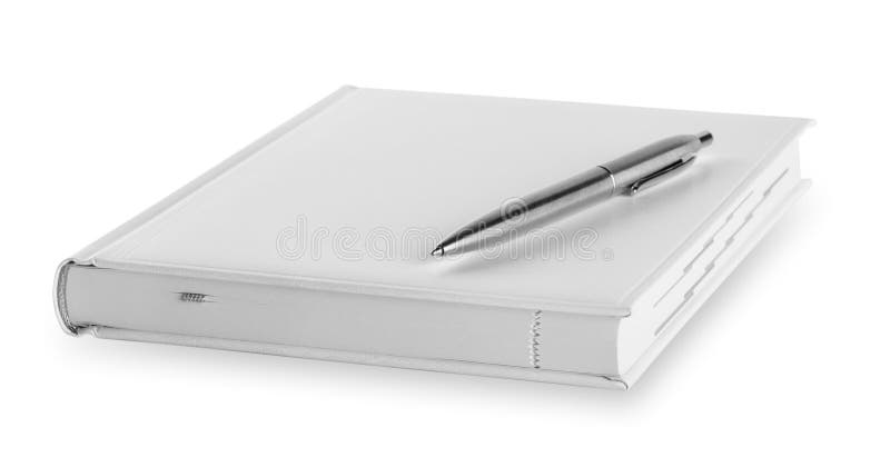 White Diary, Notebook with Rubber Band, Top View Flat Lay, Mock-up for ...