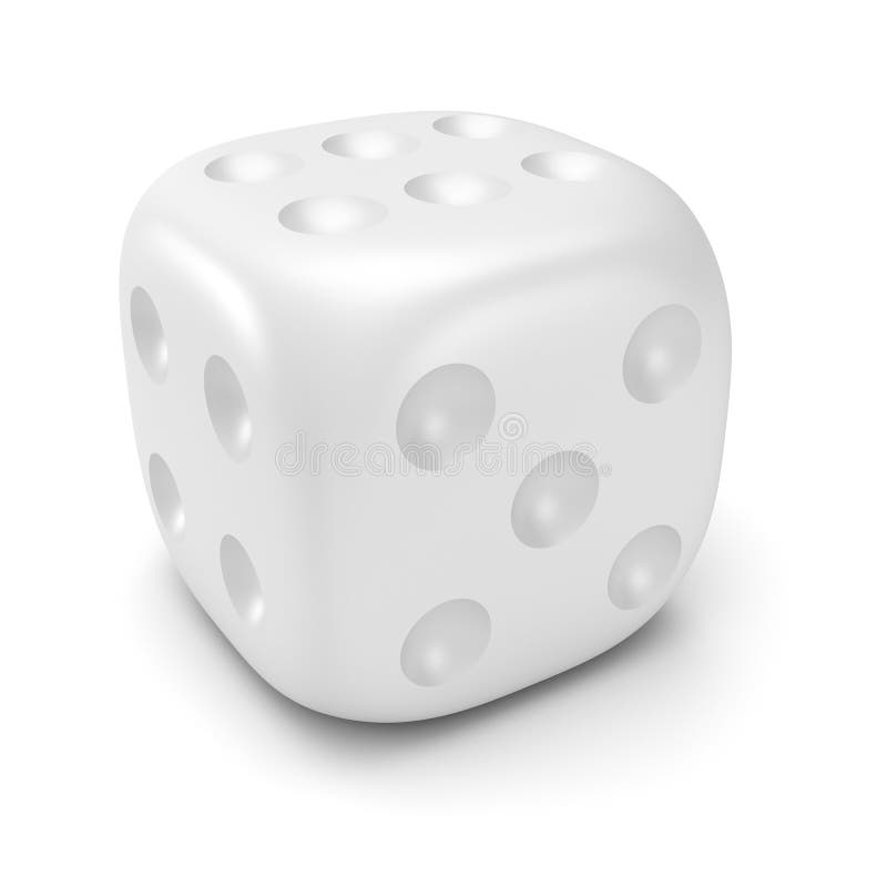 White dice stock illustration. Illustration of sign, fortune - 24361499