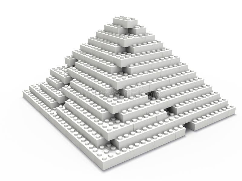 White Dice Assembled In A Pyramid Stock Illustration - Illustration of ...