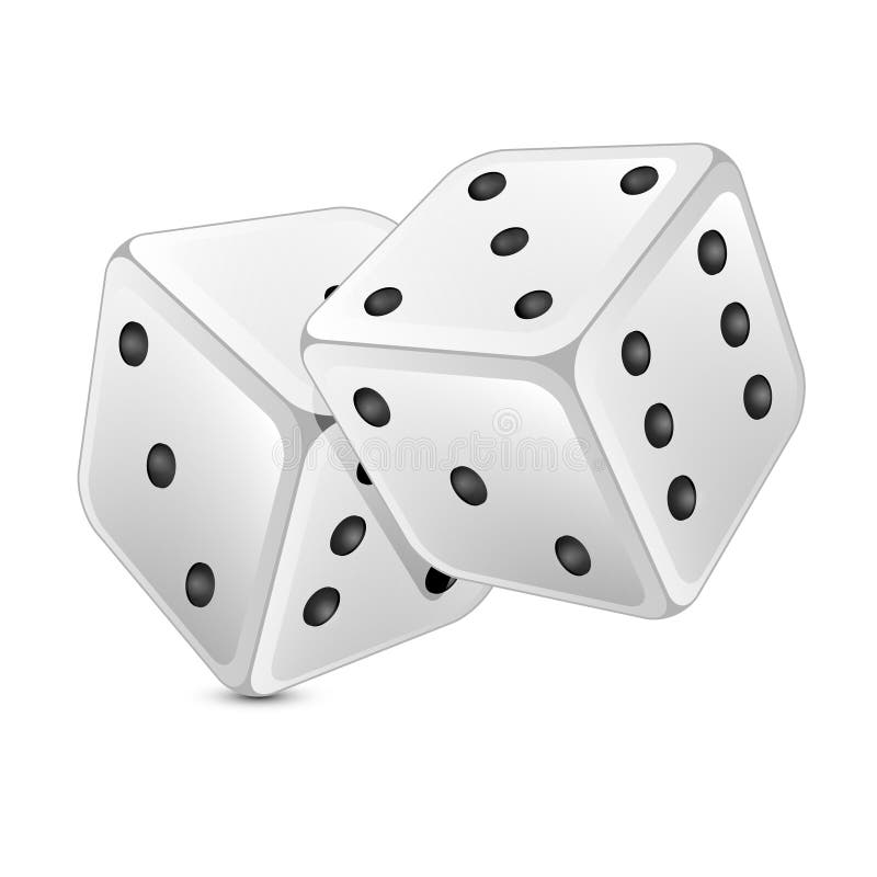 White dice stock vector. Illustration of game, block - 31515863