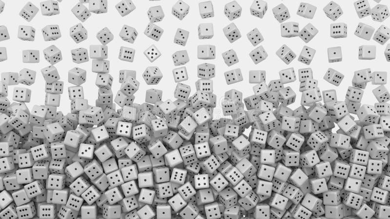 White Dice Transition with Alpha Channel Falling Dices Fill Screen ...