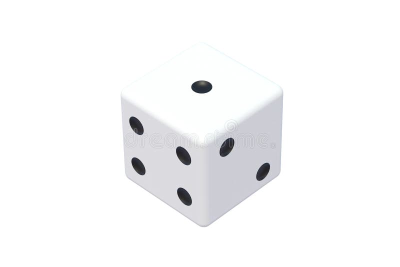 White Dice Isolated on White Background Stock Illustration ...