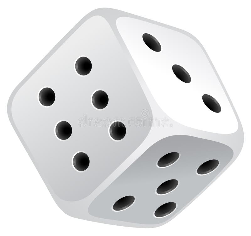 Single dice stock illustration. Illustration of game, luck - 6866927
