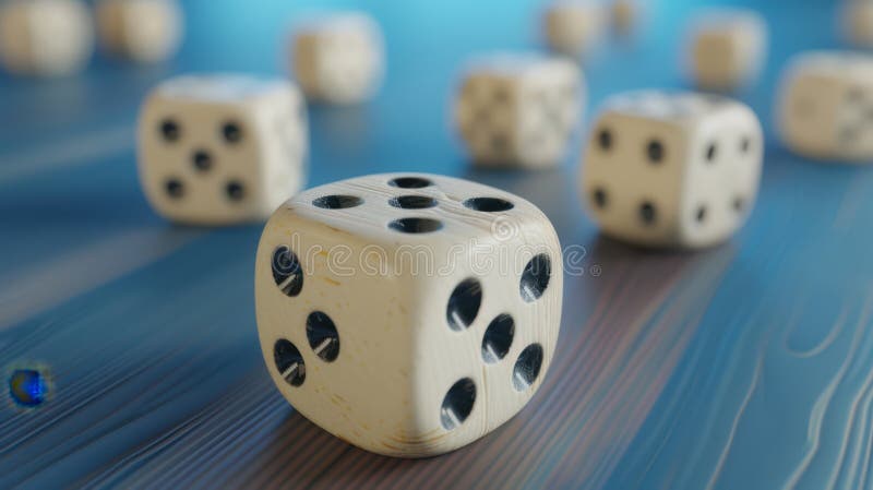 The White Dice on Table. AI Generated Stock Image - Image of white ...