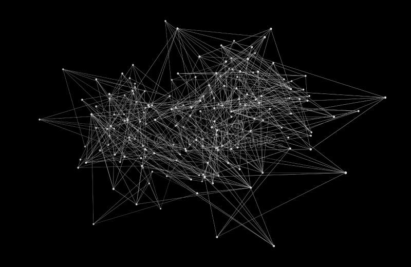 White Digital Data and Network Connection Triangle Lines in Tech Stock ...