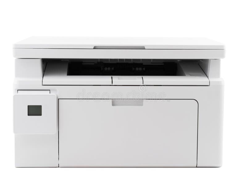White Digital Printer Isolated On White Background Stock Photo - Image ...