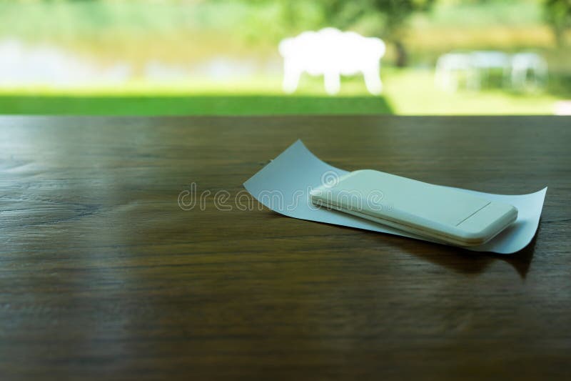 White Digital Tag Queuing for Wait Food and Drink Stock Photo - Image ...