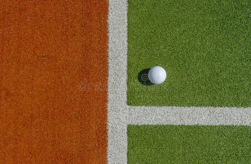 White Dimple Hockey Ball on Astro Turf Stock Photo - Image of league ...