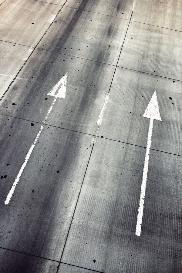 White Directional Lines on the Road. Stock Photo - Image of lane ...