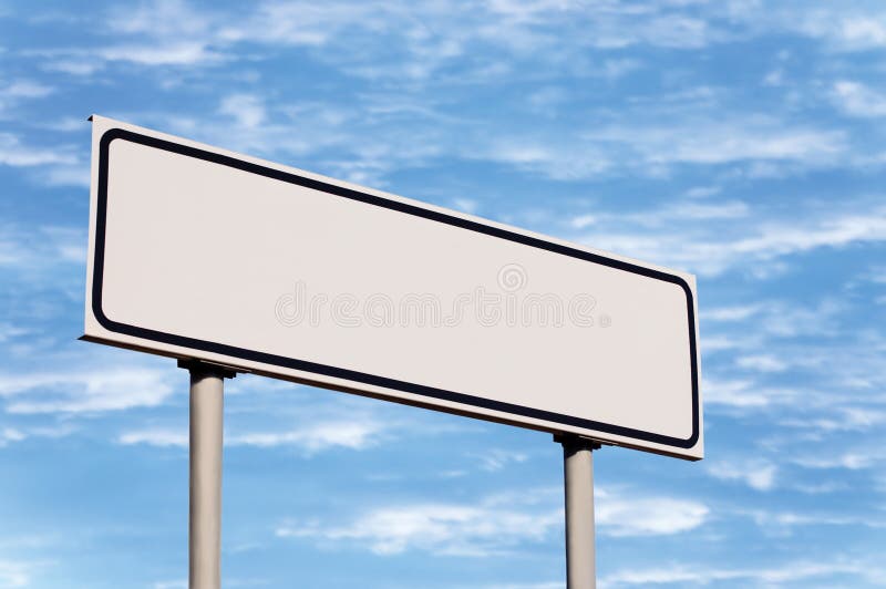 White Directional Road Sign Guide Post Sky Stock Photo - Image of blue ...
