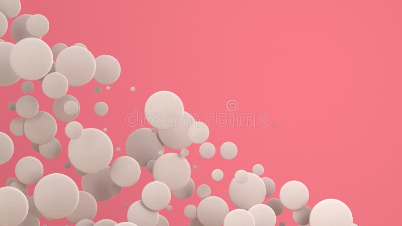 White Discs of Random Size on Red Background Stock Illustration ...