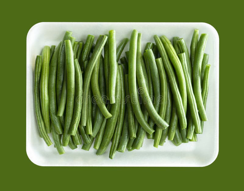 White Dish of Fresh Green String Bean Heap Stock Photo - Image of ...