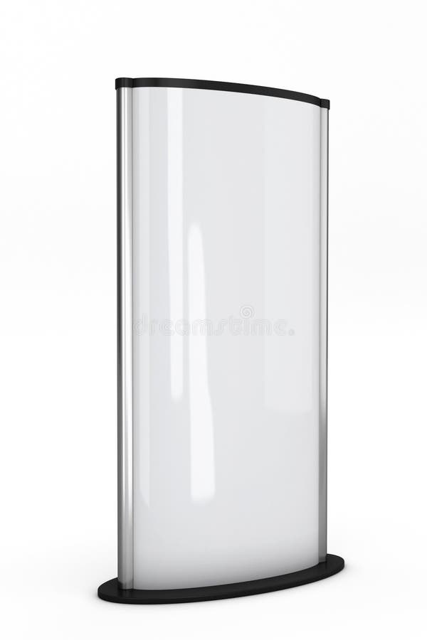 White Display Advertising Stand Stock Illustration - Illustration of ...