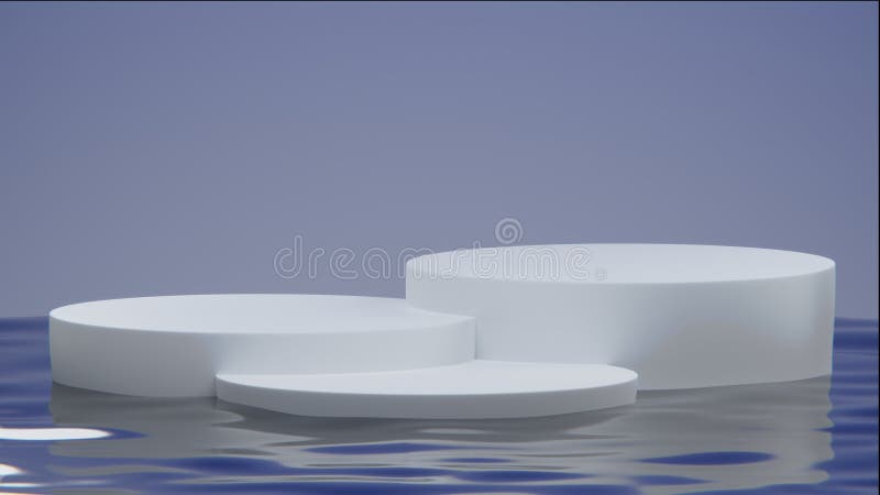 White Display Stand in Water Lit by Studio Lights from Design with 3D ...