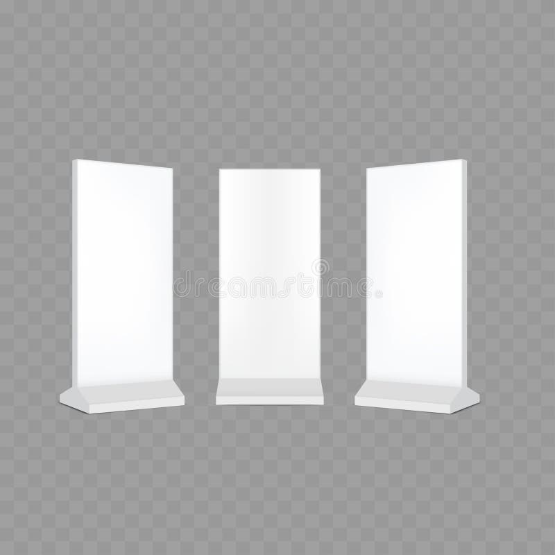 White Display Stands Blank Mockup - Vector Stock Vector - Illustration ...