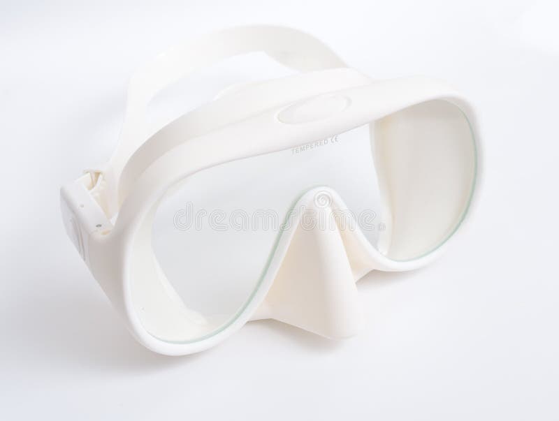 White Diving or Snorkeling Mask on White Background Stock Photo - Image ...
