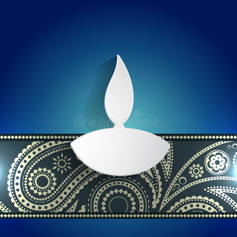 White diwali diya stock vector. Illustration of eps10 - 34003879